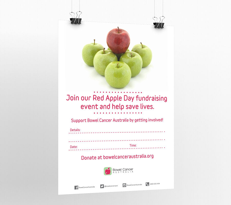 Event Poster (Group) - Red Apple Day (download only) – Bowel Cancer ...